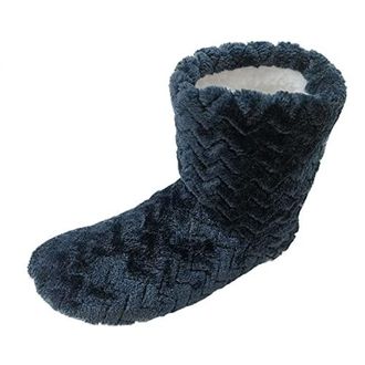 Generic Pantoufles pour femme pour lint&eacute;rieur et lext&eacute;rieur, pantoufles en coton pour femme, haut dhiver, bout rond, talon plat, bouche profonde, semelle &eacute;pai