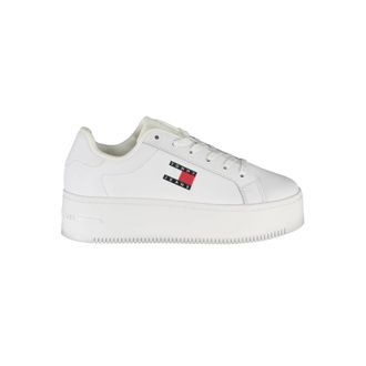 Tommy Hilfiger Wei&szlig;e Polyester-Sneaker mit Schn&uuml;rsenkeln - - Shoes - Damen - Wei&szlig; - 40 EU