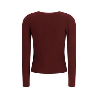 Max Mara Womens Bordeaux Viscose Cardigan Clothing