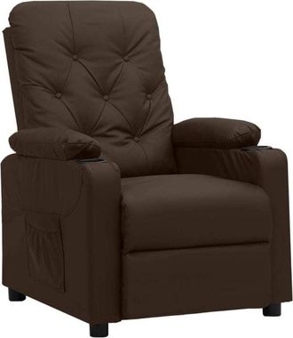 vidaXL Fauteuil inclinable Marron Similicuir vidaXL