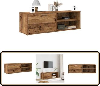 vidaXL Meuble tv vieux bois 120x34x37 cm bois dingénierie - Vidaxl