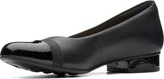 Clarks Gar&ccedil;on Juliet Monte Sandales Bout ferm&eacute;, Cuir Noir, 35.5 EU