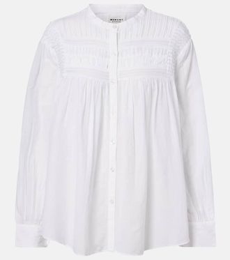 Isabel Marant Blouse Elodia brod&eacute;e en coton m&eacute;lang&eacute;