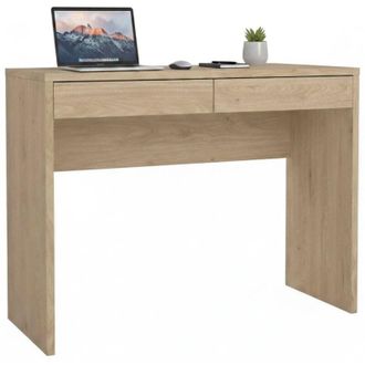 Dmora Dmora - Schreibtisch Sabra, Mehrzweckschreibtisch, B&uuml;rotisch f&uuml;r PC, Eckschreibtisch, 100x40 h77 cm, Eiche