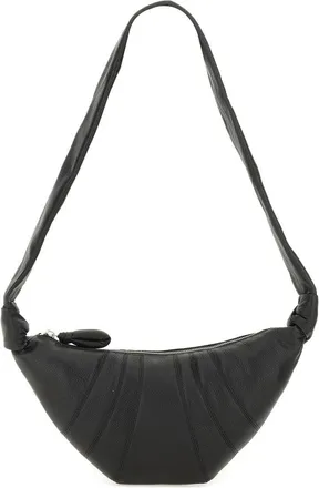 Christophe Lemaire Lambskin Leather Shoulder Bag - Black