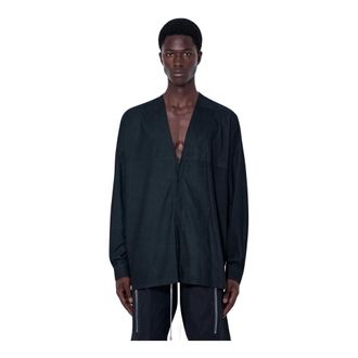 Rick Owens Homme, Chemises, Noir, Taille: M Chemise Lido Larry
