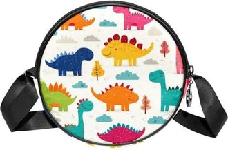 Generic Sac &agrave; bandouli&egrave;re rond pour femme, joli sac &agrave; bandouli&egrave;re color&eacute; avec fermeture &eacute;clair, bretelles r&eacute;glables, sac &agrave; main rond d&eacute;contract&eacute; pour femmes e