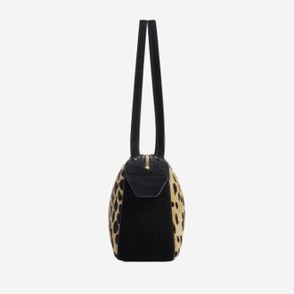 Khaite Womens Simona Ponyskin Shoulder Bag Animalier Calfskin