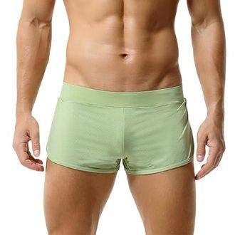 Generic Boxers pour homme, sous-v&ecirc;tements respirants, couleur unie, confortable et doux, taille &eacute;lastique unie, coupe id&eacute;ale pour le sport et la vie quotidien