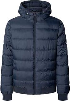 Pepe Jeans London Puffer Hood Jacket Veste, Bleu (Dulwich Blue), L Homme