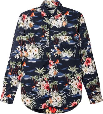 Hartford Homme, Chemises, Multicolore, Taille: M Paul Tropical Print Shirt