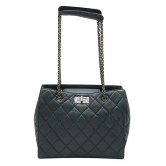 Chanel Pre-owned Sac bandouli&egrave;re 2.55 en cuir dagneau vieilli - Femme - Pre-owned - Bleu - Taille: ONE Size