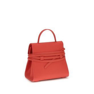Moschino Tie Me Top Handle Bag - Red