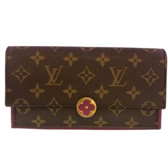 Louis Vuitton Portefeuille long pr&eacute;-poss&eacute;d&eacute; Monogram (bi-pli) - Femme - Pre-owned - Brun - Taille: ONE Size