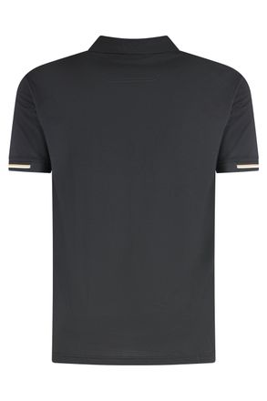 HUGO BOSS Mens Technical Fabric Polo Shirt Black Elastane T-shirts And Polos