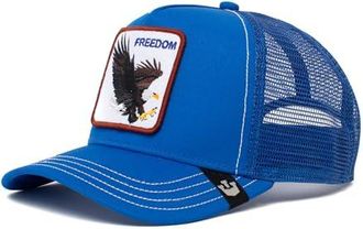 Goorin Brothers The Farm The Freedom Eagle Casquette de camionneur originale avec languette réglable à boutons-pression, unisexe, bleu marine, motif aigle, taille uni