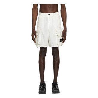 Stone Island Homme, Shorts, Blanc, Taille: W32 Short cargo ample &agrave; jambes larges