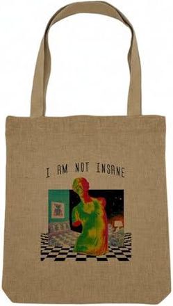 Fabulous Sac Shopping Tote Bag Aspect Lin - I Am Not Insane Collage Vintage Illustration Art Humour Surrealiste Psychedelique - Sac de Courses Toile Epaisse 36