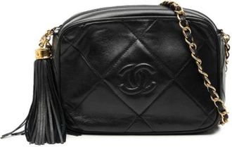 Chanel Sac bandouli&egrave;re en cuir Pre-owned - Femme - Pre-owned - Noir - Taille: ONE Size