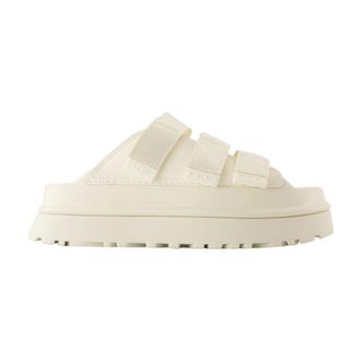 UGG Womens Chunky Platform Slide Sandal White Synthetic