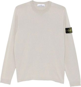 Stone Island Homme, Pulls, Gris, Taille: S Patch Crewneck Sweater