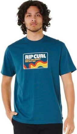 Rip Curl T-shirt pour homme Surf Revival Swirl Tee Top Deep Ocean, Deep Ocean, XXL