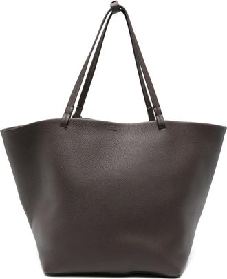 The Row grand sac cabas Park à fini texturé - Marron