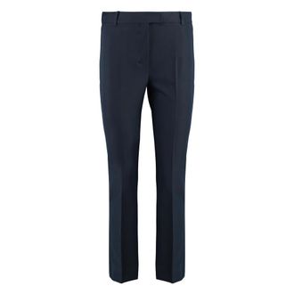 Max Mara Viskosehose mit ausgestelltem Saum - - Trousers - Damen - Blau - XL