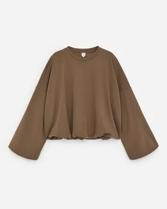 Arket Sweatshirt Mit Ballonschnitt -Braun
