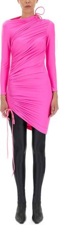 Balenciaga Matt Spandex Mini Dress - Pink