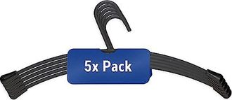 Maul Kleiderbügel Metall - moderne Stahl Kleiderbügel in edlem Design - stabile und belastbare Aufhänger für Kleidung - schwarz - 5-er Set