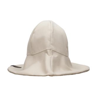 Max Mara Femme, Accessoires, Beige, Taille: 57 CM Chapeau Beige R&eacute;versible en Jacquard de Coton