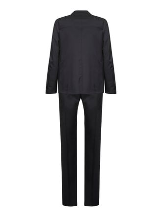 Tagliatore Mens Suit Vesuvio Black Virgin Wool Suits