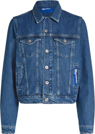 Karl Lagerfeld JEANSJACKE MIT REGULAR PASSFORM, MITTELBLAU GEWASCHET, XL