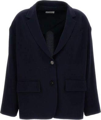 Alberto Biani Femme, Vestes, Bleu, Taille: 38 FR Blazer crois&eacute;