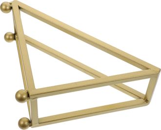 Cabilock Praktisches Weinregal aus Eisen in Gold Dekorativer Flaschenhalter mit Geometrischem Design Rostfrei Vielseitig für Weinflaschenlagerung und Stilvolle