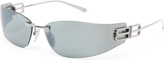 Balenciaga 858880 Rimless Metal Sunglasses - Silver