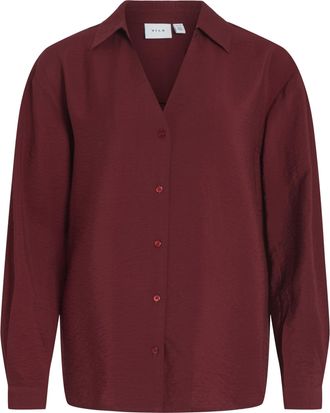 Vila VIDOMIRA V-Neck L/S Shirt - NOOS