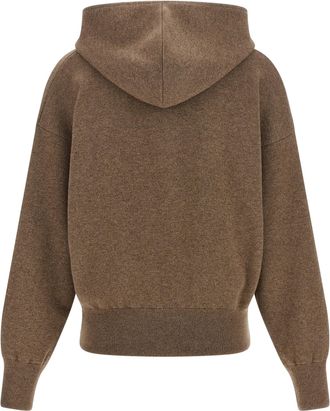Agnona Cashmere, Wool & Silk Blend Hooded Sweater - Taupe