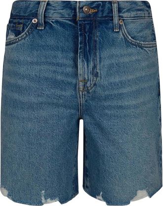 7 For All Mankind Femme, Shorts, Bleu, Taille: W26 Denim Shorts