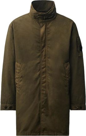 C.P. Company C.p. Company - Parka &agrave; de poisson avec capuche en serg&eacute; - Homme - Manteaux - Vert - Taille: M