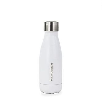 Yoko Design Matte Unifarbene Flasche, 260 ml, Weiß, Edelstahl, 6.4 cm