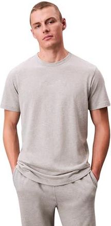 Calvin Klein S/S Crew Neck 000Nm2748E Haut de Nuit, Grey (B10 Grey Heather), M Homme