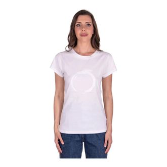 Trussardi Wasserfarben Logo T-Shirt f&uuml;r Frauen - - Tops - Damen - Wei&szlig; - S