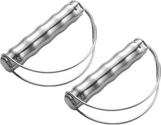 Cabilock Lot de 2 Poign&eacute;es Porte-Paquet en Acier Inoxydable Ergonomiques Capacit&eacute; 25 Kg Antid&eacute;rapantes et Adaptables &agrave; Diff&eacute;rents Types de Paquets d&Eacute;picerie po