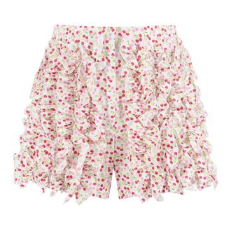 Msgm Bedruckte Baumwollshorts - - Shorts - Damen - Mehrfarbig - XS