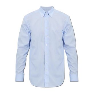 Etro Ma&szlig;geschneidertes Hemd mit besticktem Logo - - Shirts - Herren - Blau - 4XL