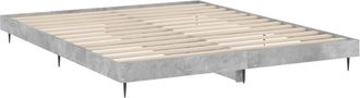 Generic Doppelbettgestell aus Beton mit Metallbeinen und Sperrholzlatten - Holzwerkstoff, Modernes Schlafzimmerdesign (120 x 200 cm)