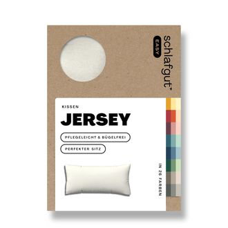 Schlafgut Schlafgut Easy Jersey Kissenbezug 40x80 cm Off-White mit 100% Baumwolle, superweicher & atmungsaktiver Kopfkissenbezug