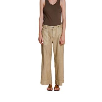 Mason's Femme, Pantalons, Beige, Taille: 40 FR Dallas Wide Cargo Pants